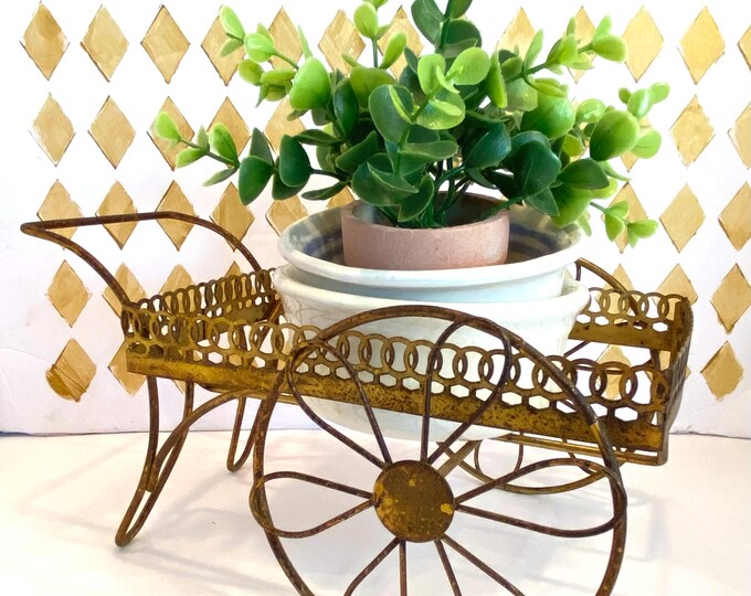 Vintage Metal Flower Cart/wheelbarrow - Etsy