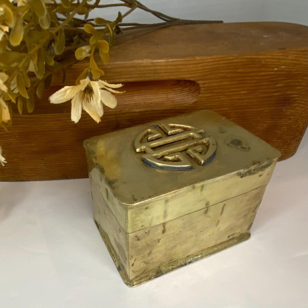 Vintage Chinese Brass Box - Etsy
