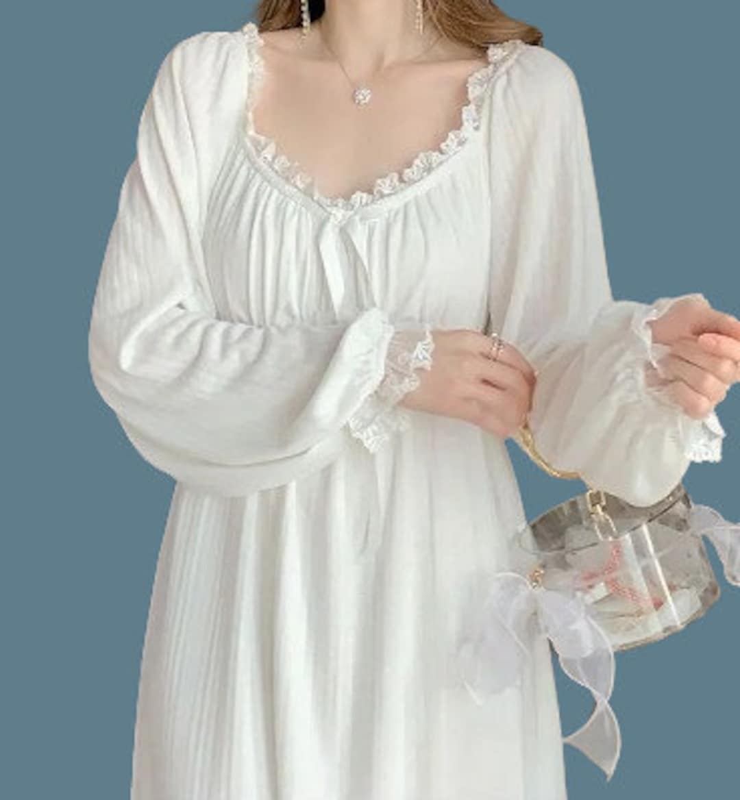 Vintage Nightgown Edwardian Nightgown Victorian Night Dress Princess ...