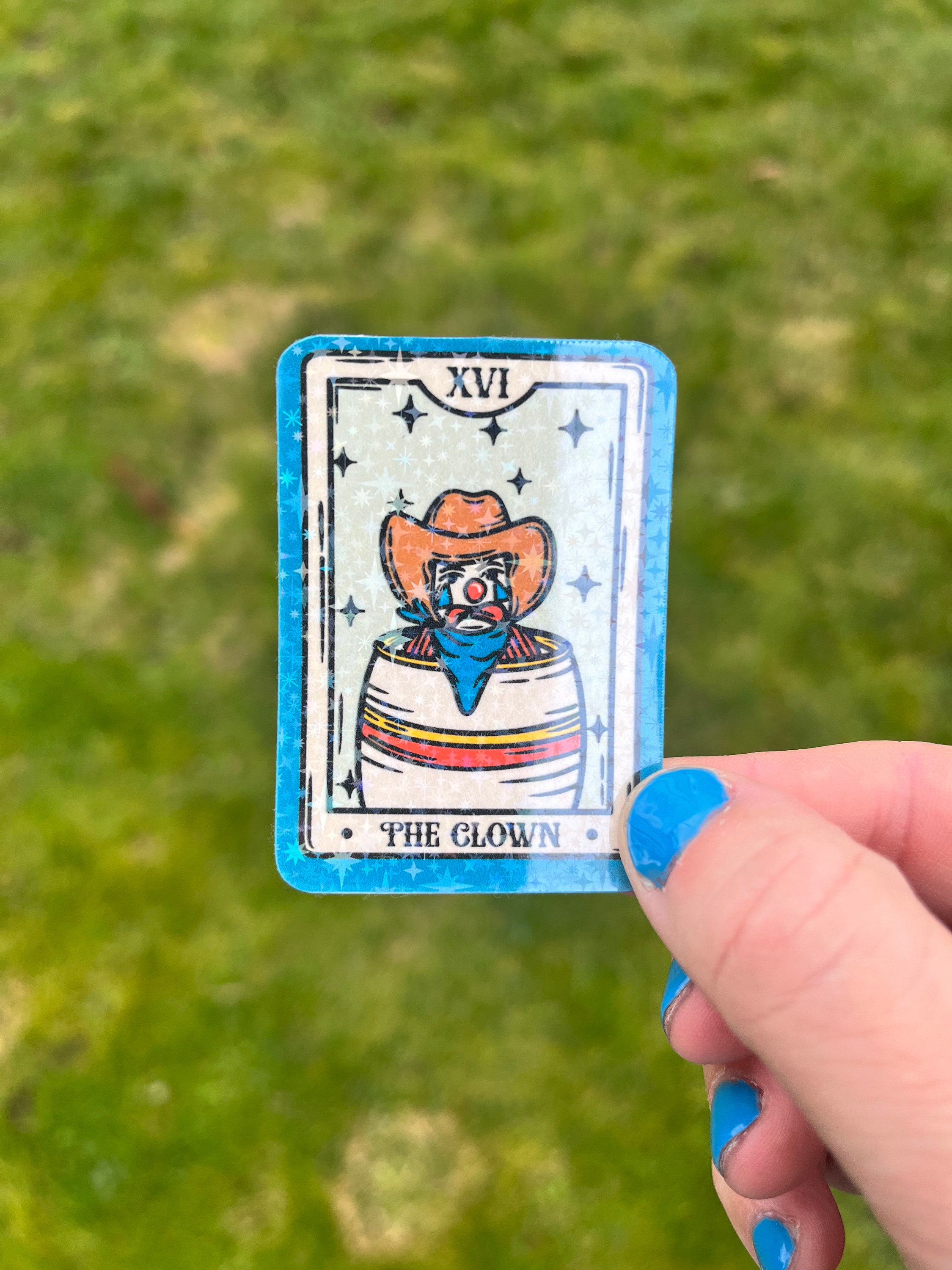 Clowncore Sticker, Clown Tarot Card Stick, Clown Sticker, Kidcore ...