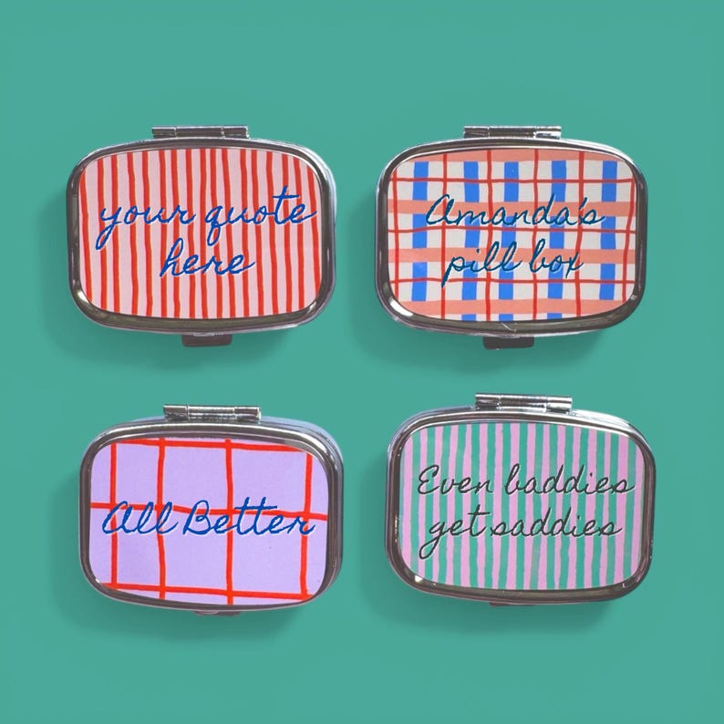 Custom Pill Box: Stripped Pill Box, Custom Hangover Kit Pill Box ...