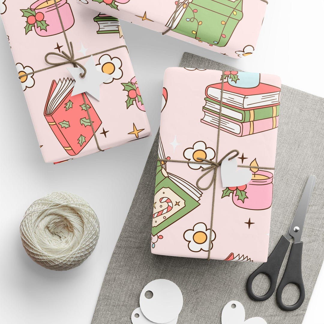 Bookish Wrapping Papers, Wrapping Paper Bookish, Book Club Wrapping ...