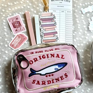 Sardine Zip Clutch, Sardine Mini Pouch, Tin Fish Sardine, Sardine Gift ...