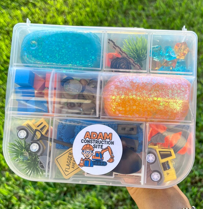 Construction Play-doh Kit ,build Sensory Play Kit Bulldozer & Excavator ...