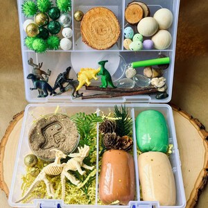 Dinosaurs Magic Play-dou Box, Sensory Bin Sensory Kit, Busy Box ...