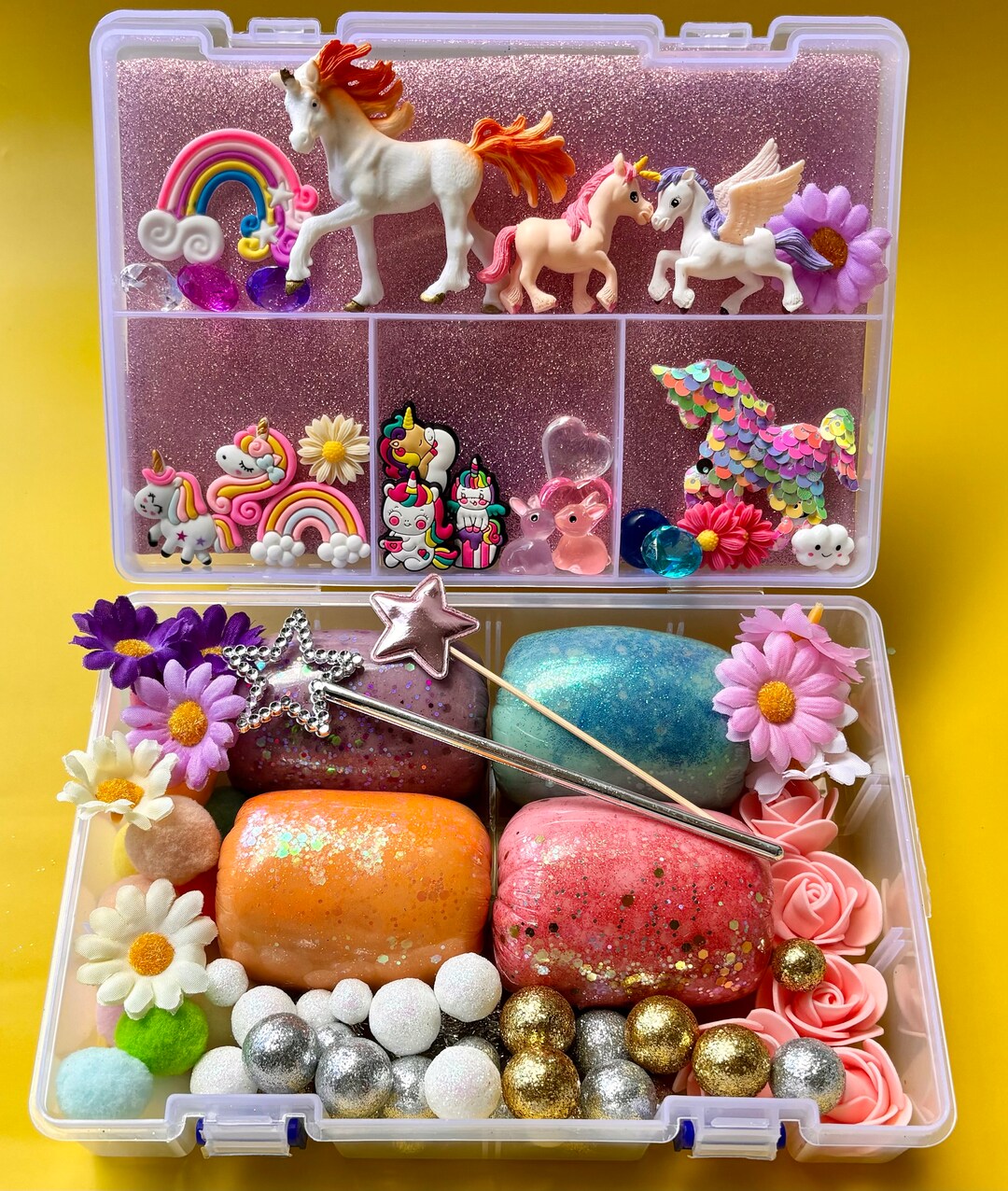Unicorn Magic Play-doh Box Unicorn Birthday Play Dough Kit, Play Dough ...