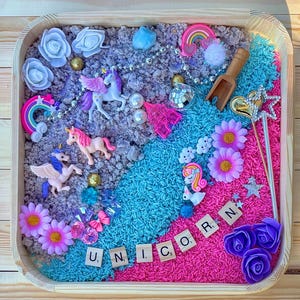 Unicorn Play Kit, Unicorn Birthday Gift, Pour and Play Kit, Sensory Kit ...