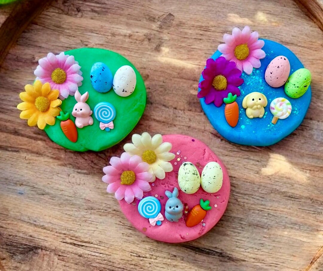 Play Dough Jars, Easter Play-doh Kit,kids Party Favors, Easter Bunny ...