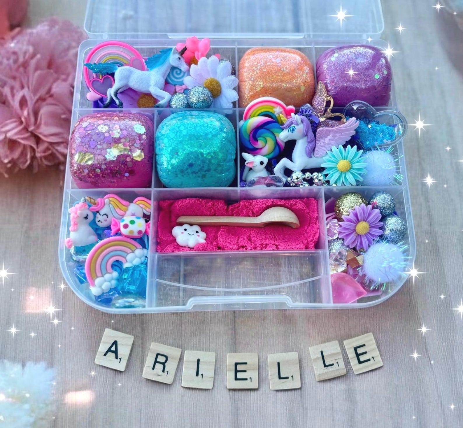 Unicorn Play Doh Kit ,kinetic Send Kit , Unicorn Play , Playdough Kit ...