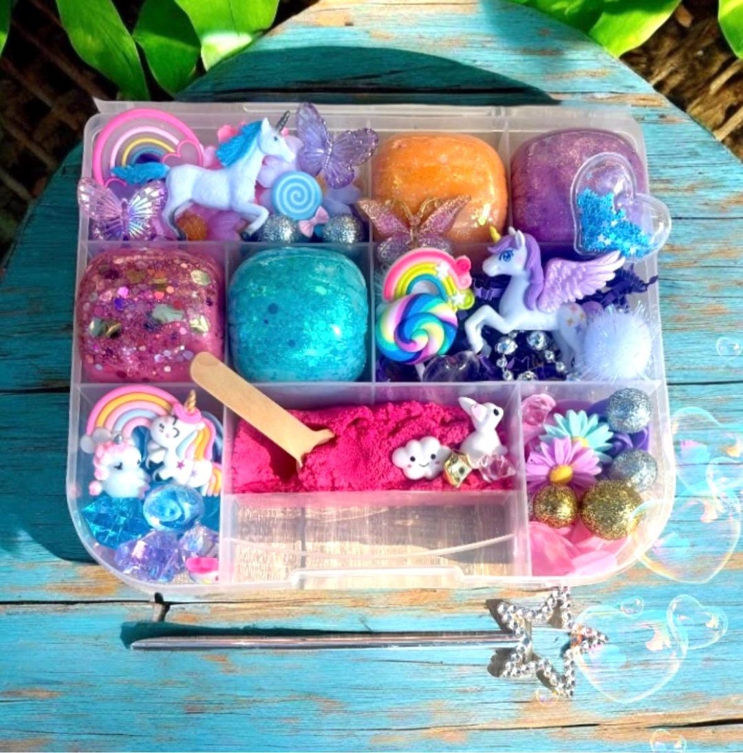 Unicorn Play Doh Kit , Unicorn Birthday Gift Kinetic Sand ,girls ...