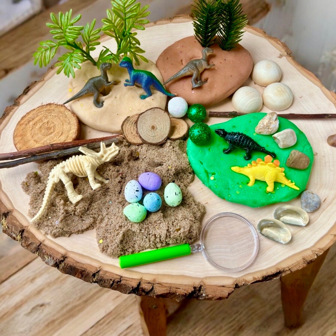 Dinosaurs Magic Play-dou Box, Sensory Bin Sensory Kit, Busy Box ...