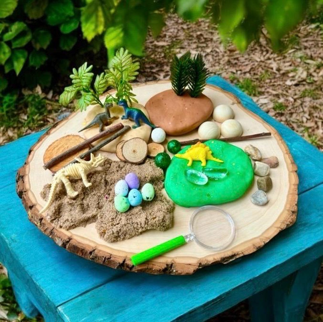 Dinosaurs Magic Play-dou Box, Sensory Bin Sensory Kit, Busy Box ...