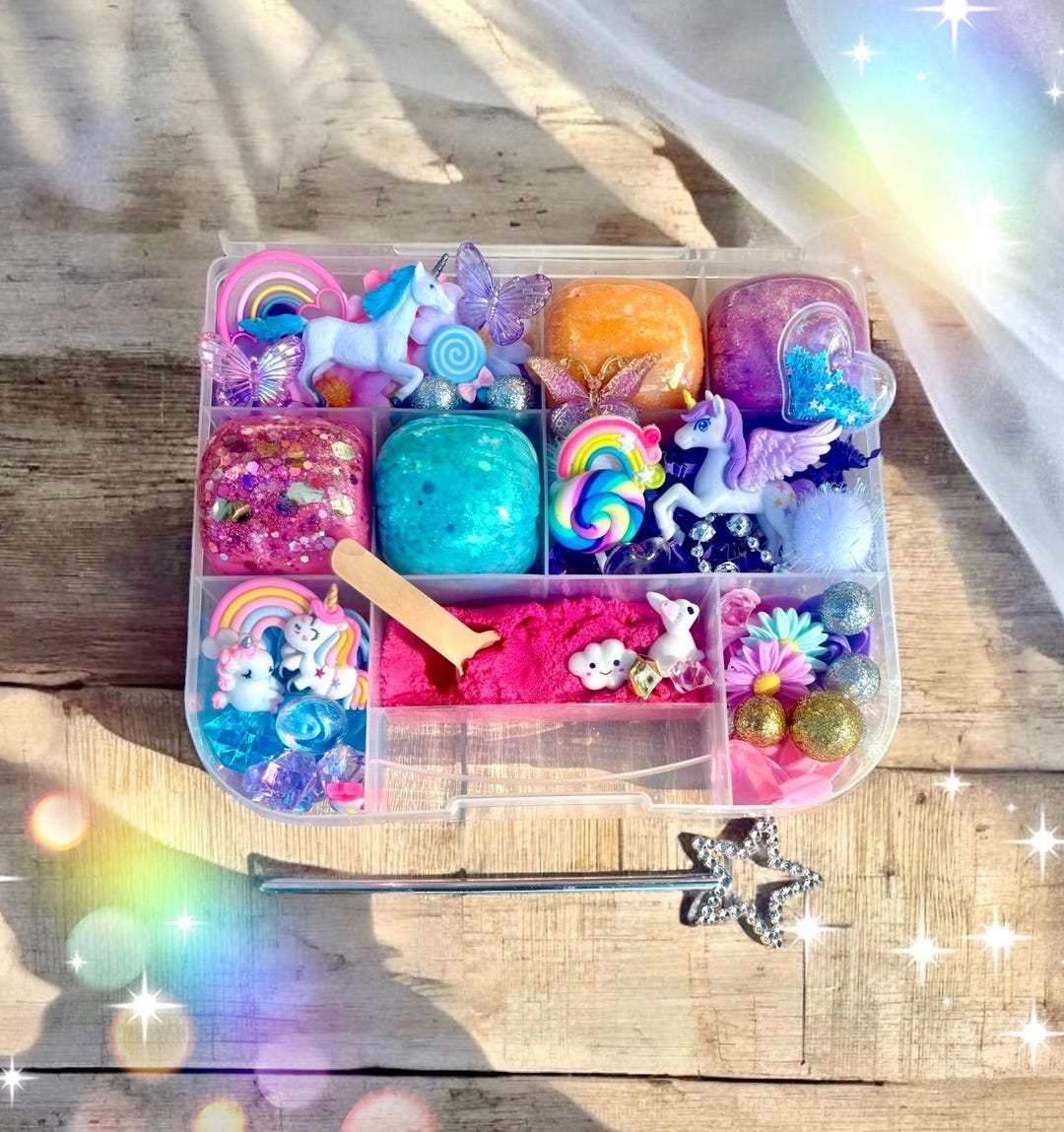 Unicorn Play Doh Kit ,kinetic Send Kit , Unicorn Play , Playdough Kit ...