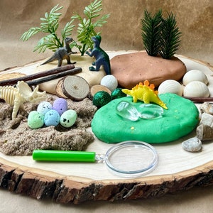 Dinosaurs Magic Play-dou Box, Sensory Bin Sensory Kit, Busy Box ...