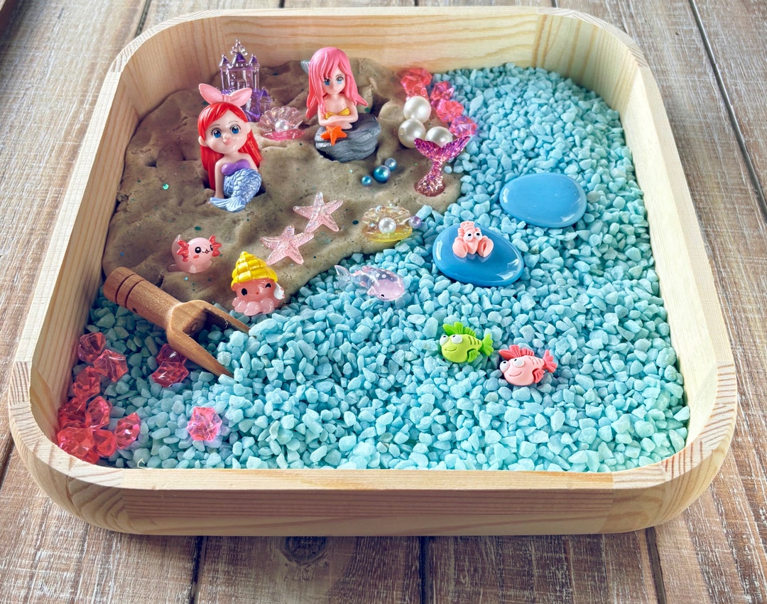 Mermaid Pour and Play, Play-doh Kit Busy Box, Sensory Kit, Kids ...