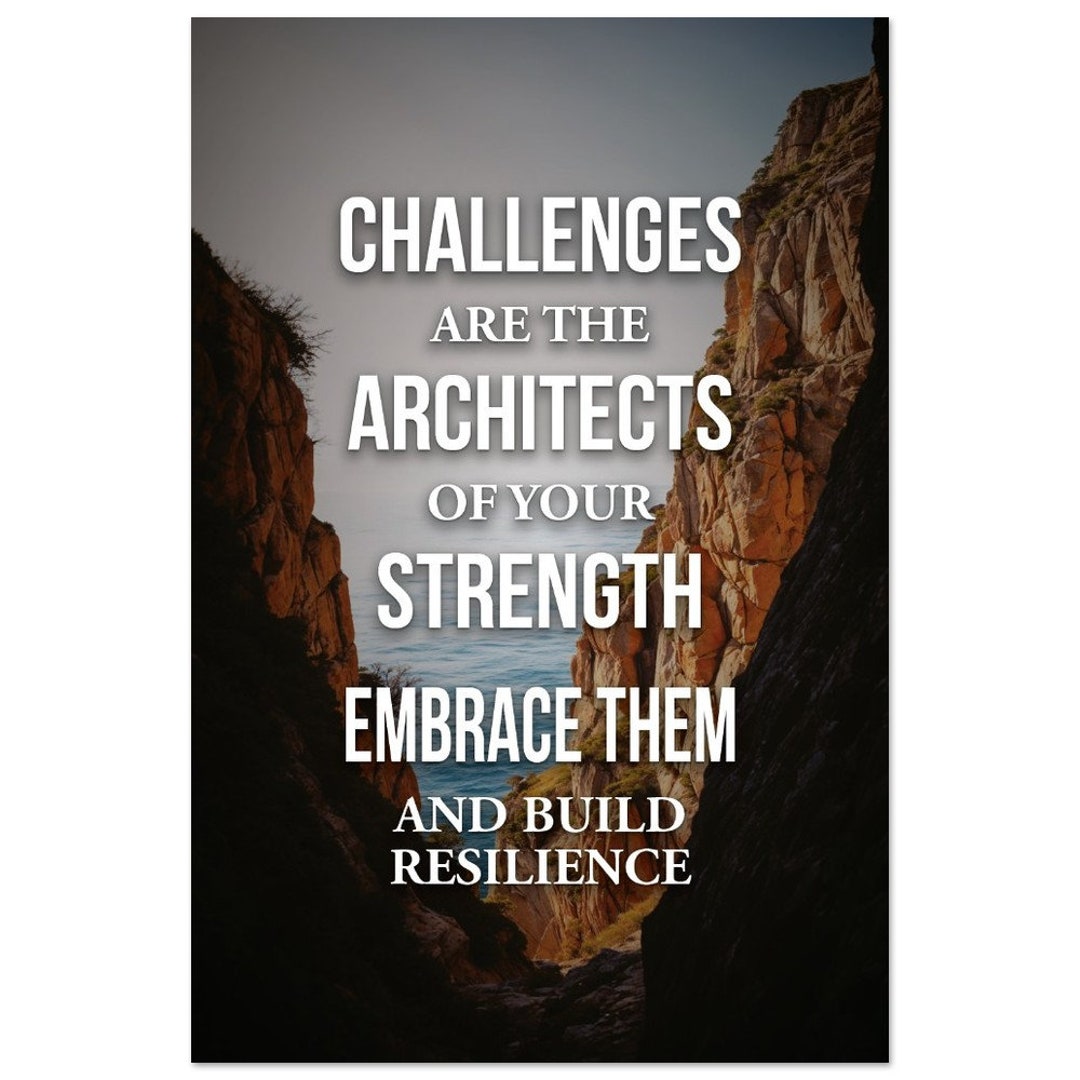 Work Motivational Premium Wall Poster Challenges - Etsy