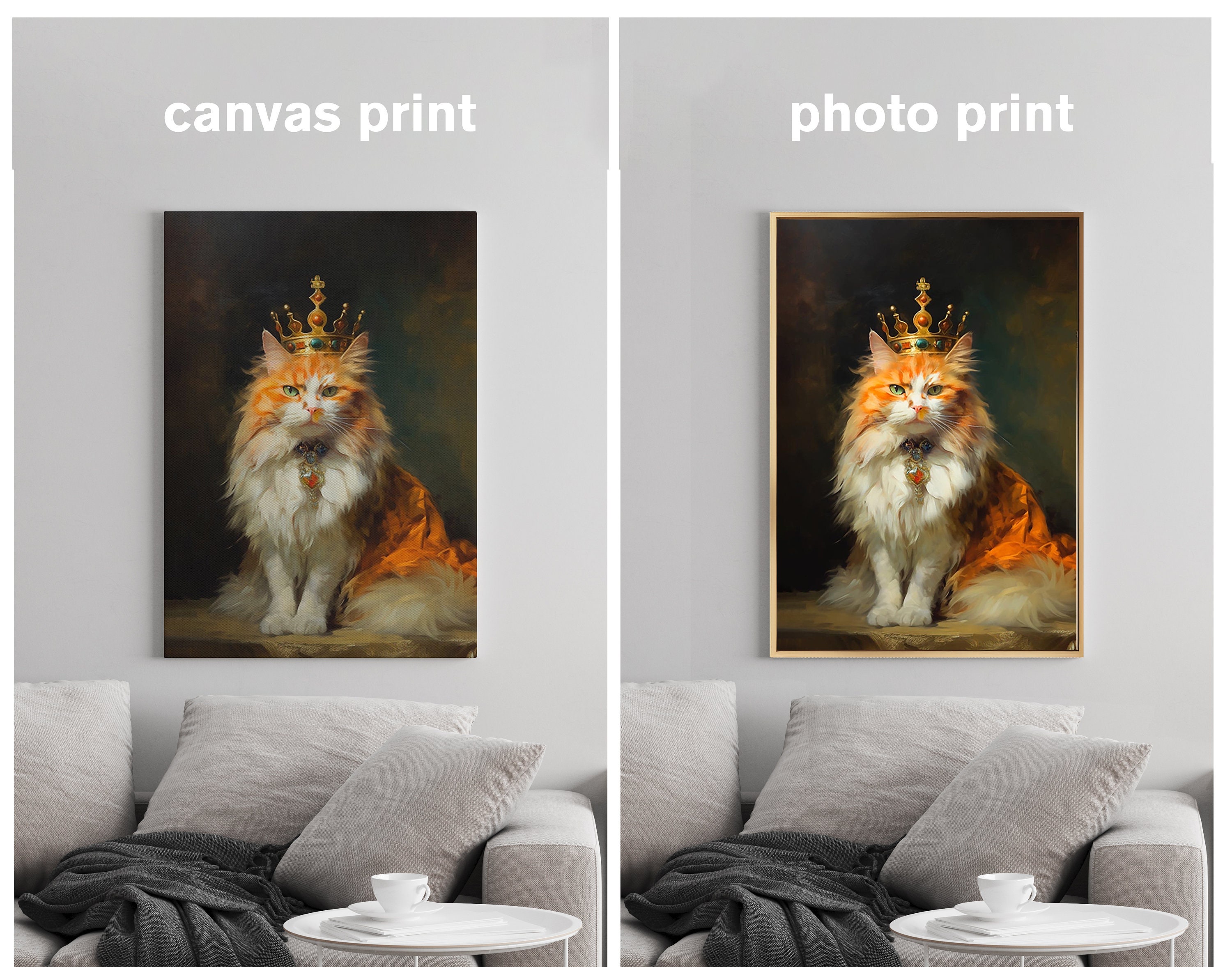 Custom Pet Portraits Using Pet Photos, Pet Portraits on Canvas, Digital ...