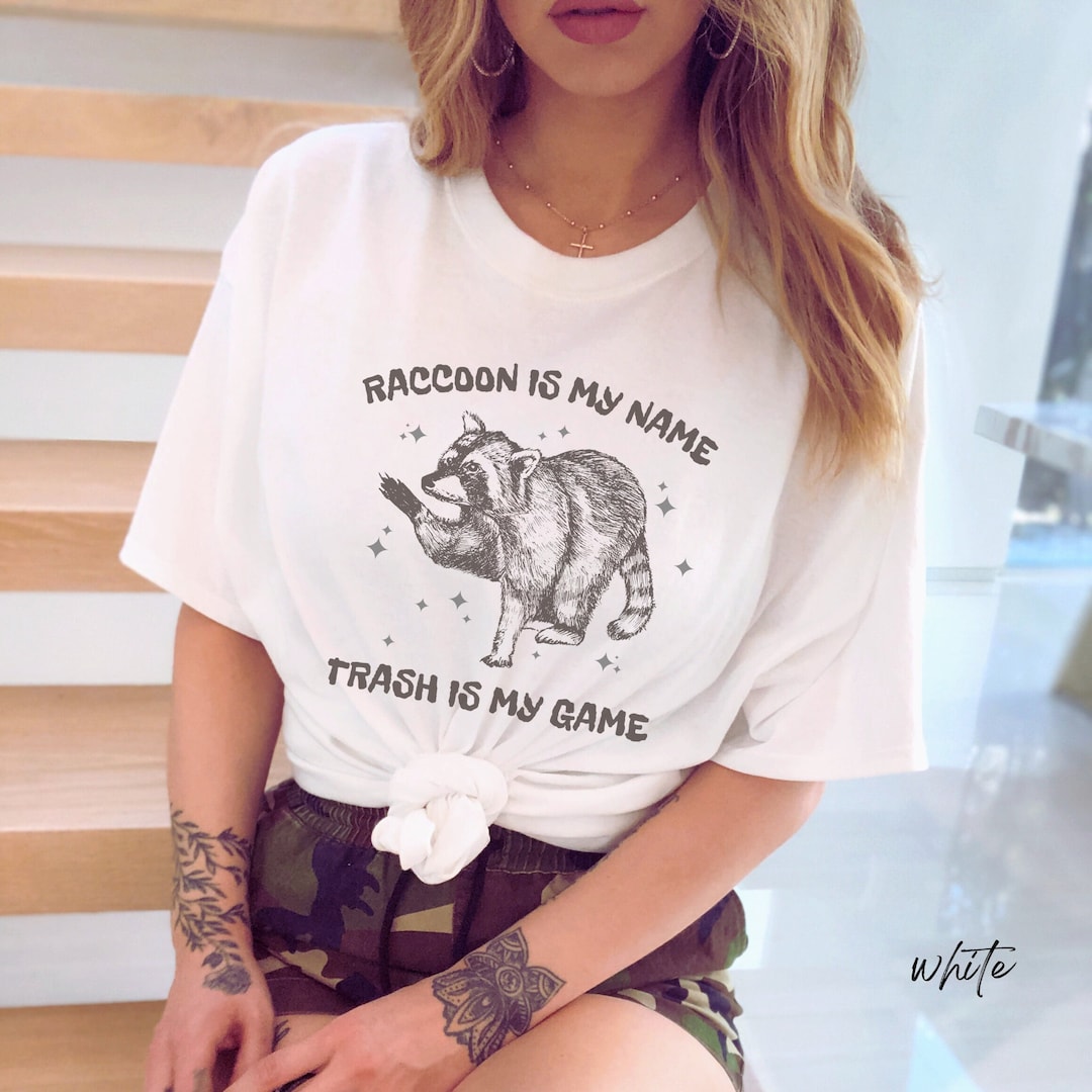 Raccoon Shirt Racoon Shirt Raccoon Gift Funny Shirt Oversized Tshirt ...