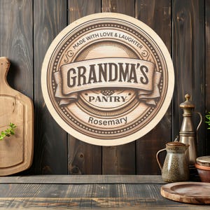 Personalized Grandma Wood Sign - Gift for Grandmother, Rustic Home ...