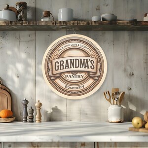 Personalized Grandma Wood Sign - Gift for Grandmother, Rustic Home ...