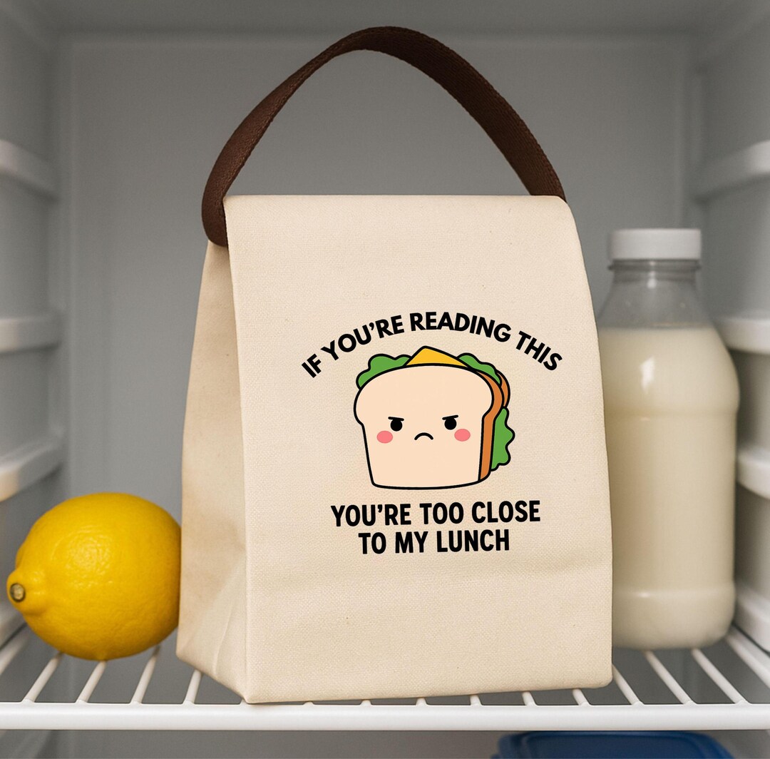 Funny Canvas Lunch Bag, Lunchbox for Kids, Snack Holder, Food Carrier ...
