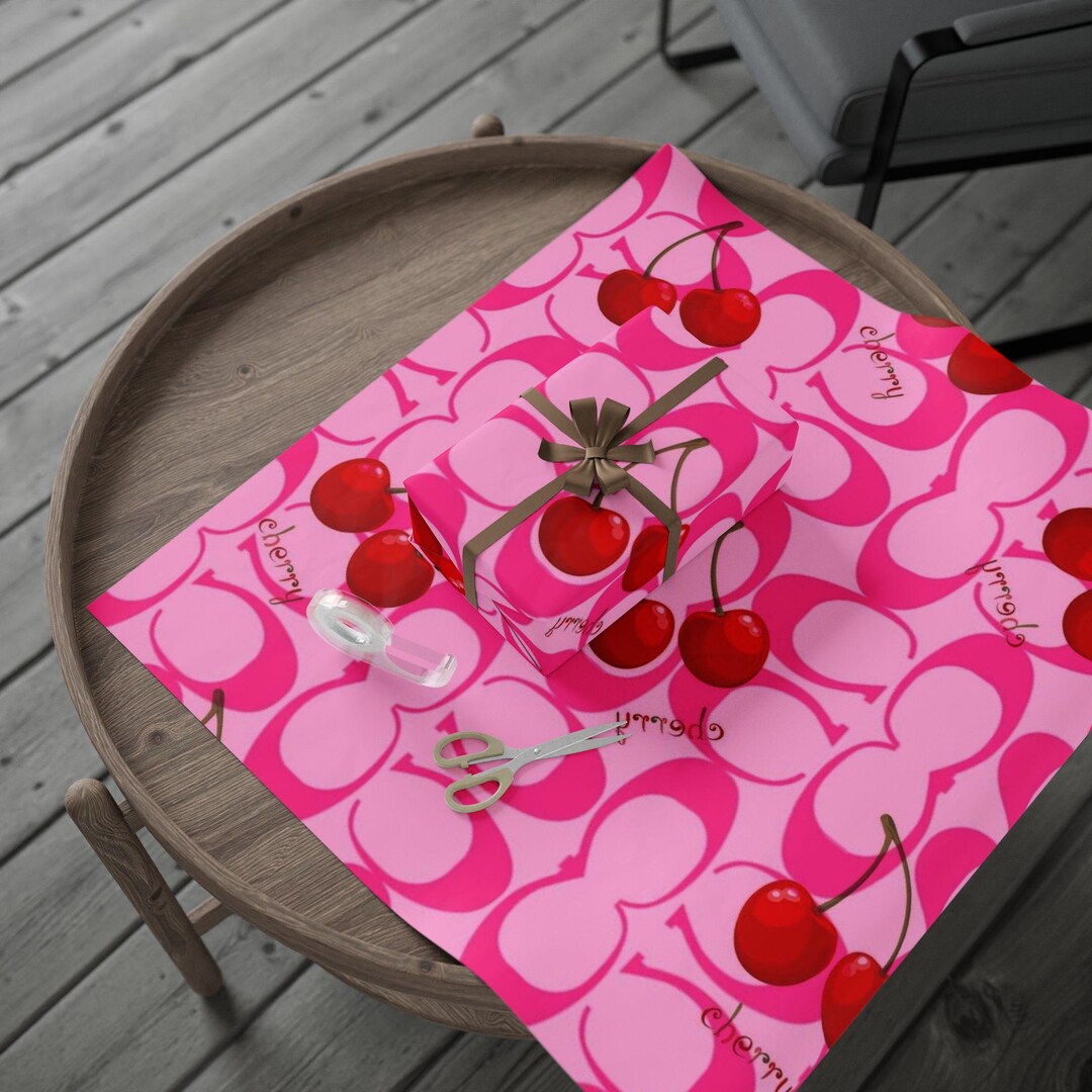 Designer Wrapping Paper, Retro 2000s, Pink Pattern - Etsy