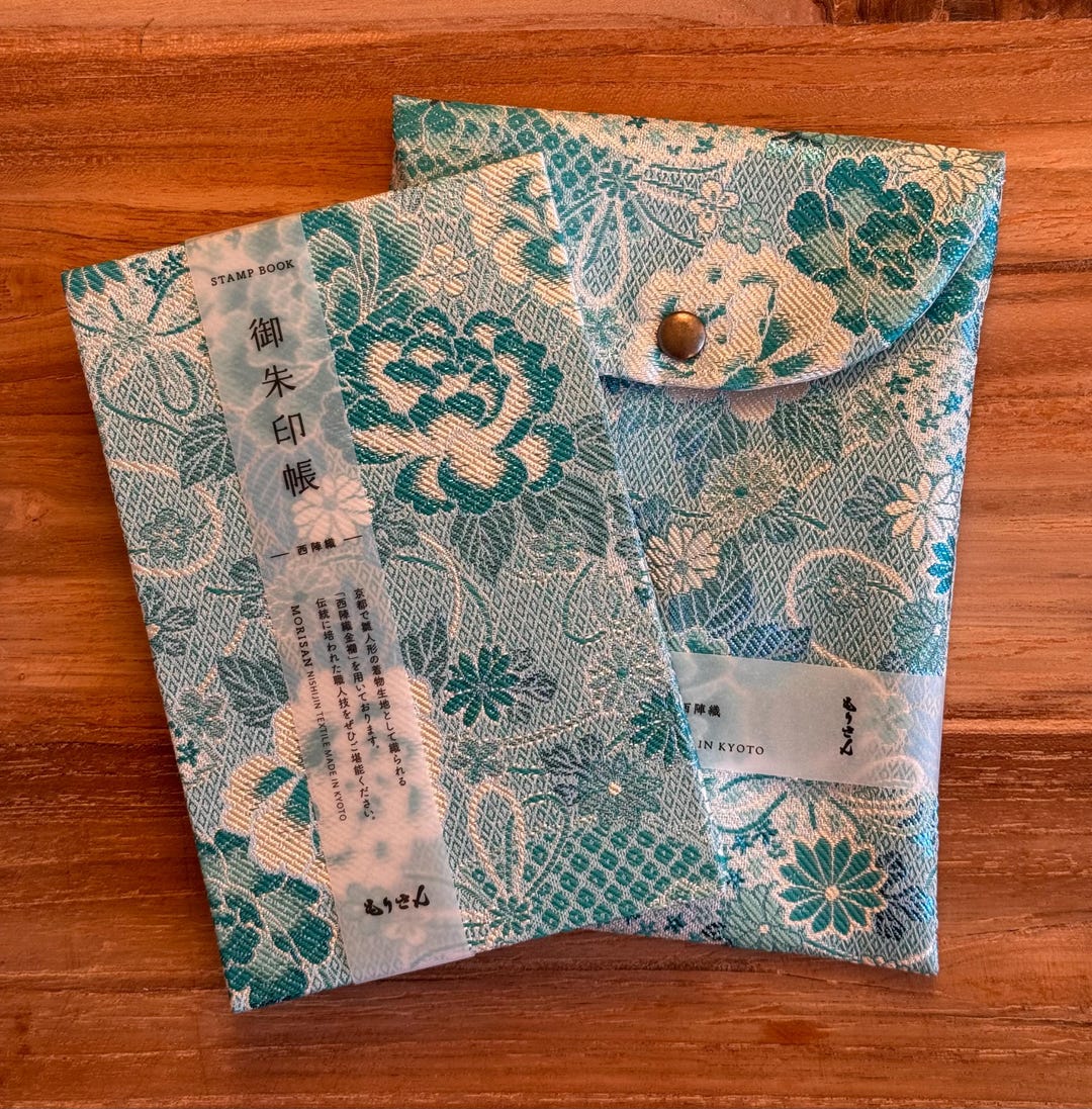 Goshuin-chou Book & Bag Set , Fabric, Pale Blue/white Flowers - Etsy