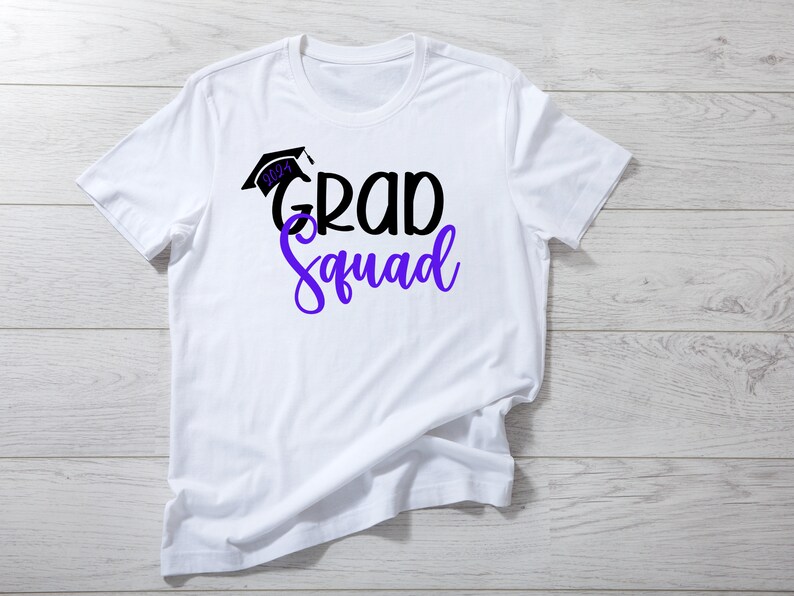 Graduation SVG, PNG, Grad Squad Designs for T-shirts, 2024 Graduate ...