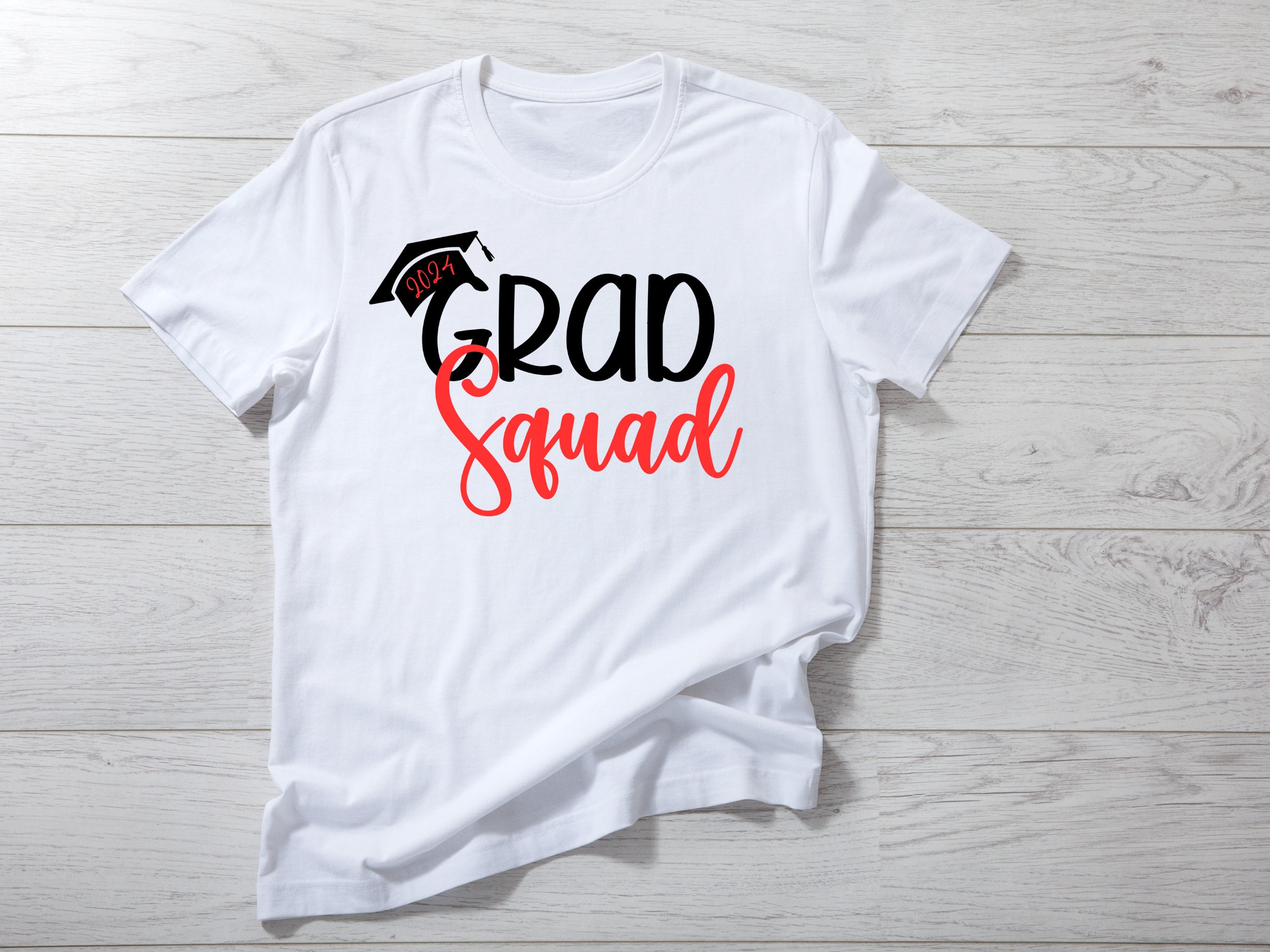 Graduation SVG, PNG, Grad Squad Designs for T-shirts, 2024 Graduate ...