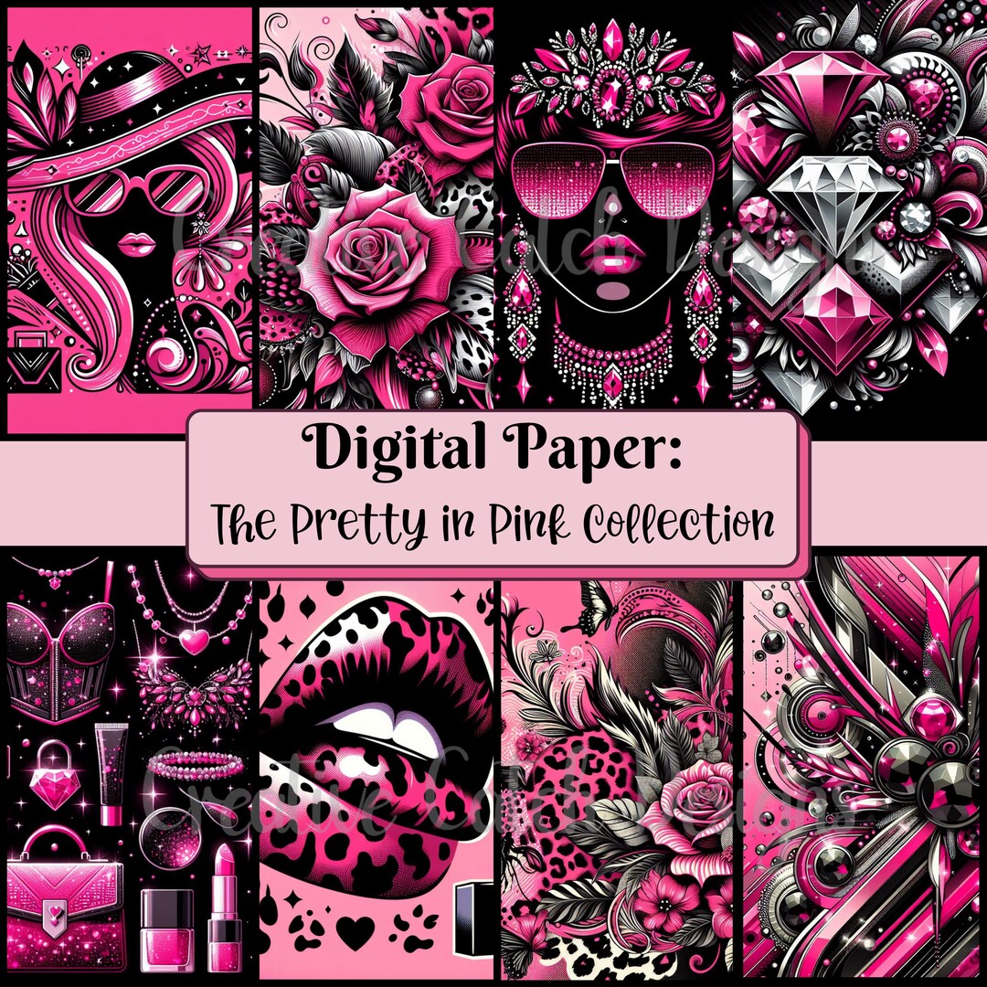 Digital Paper | Digital Backgrounds | the Pretty in Pink Collection - Etsy