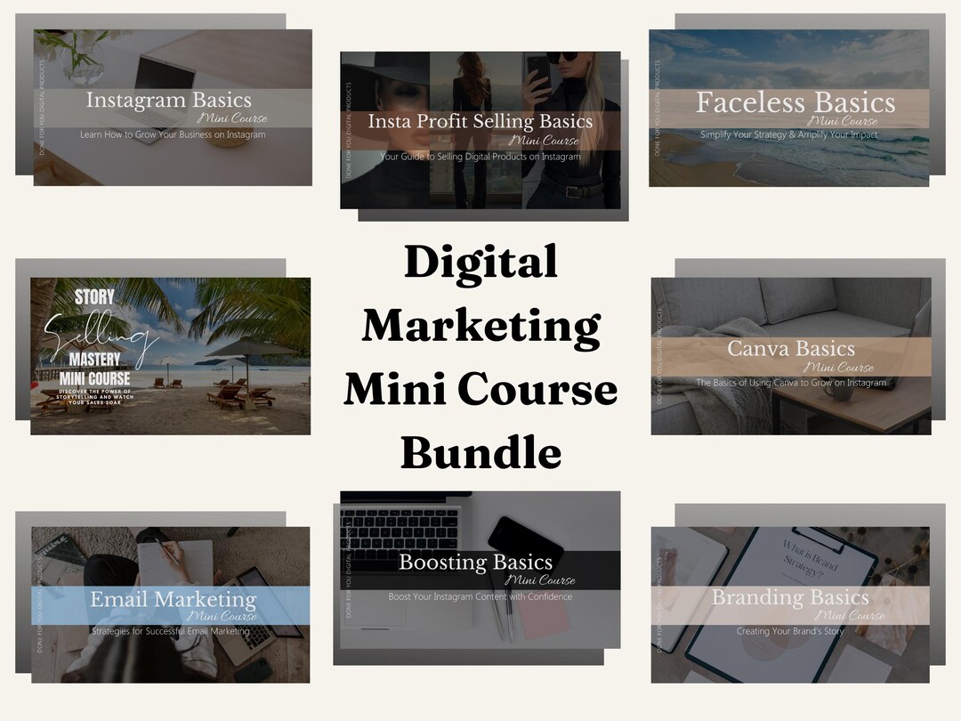 Digital Marketing Mini Courses Bundle, Instagram Growth, Email ...