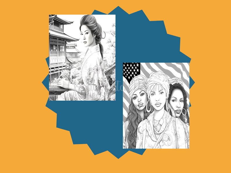 Diverse Women Coloring Pages - Etsy