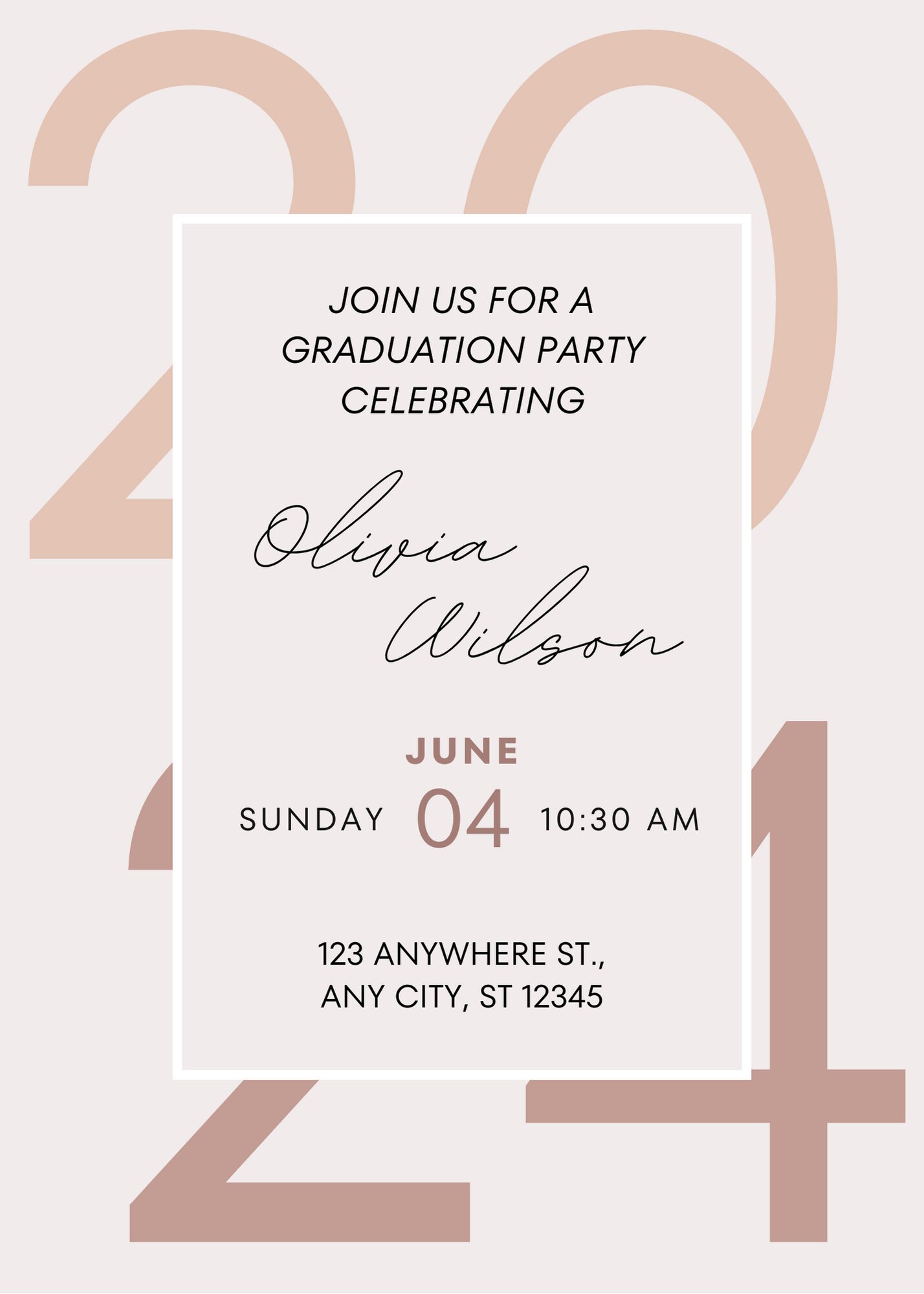 Graduation Party Template 2024, Instant Download, Edit in Canva ...