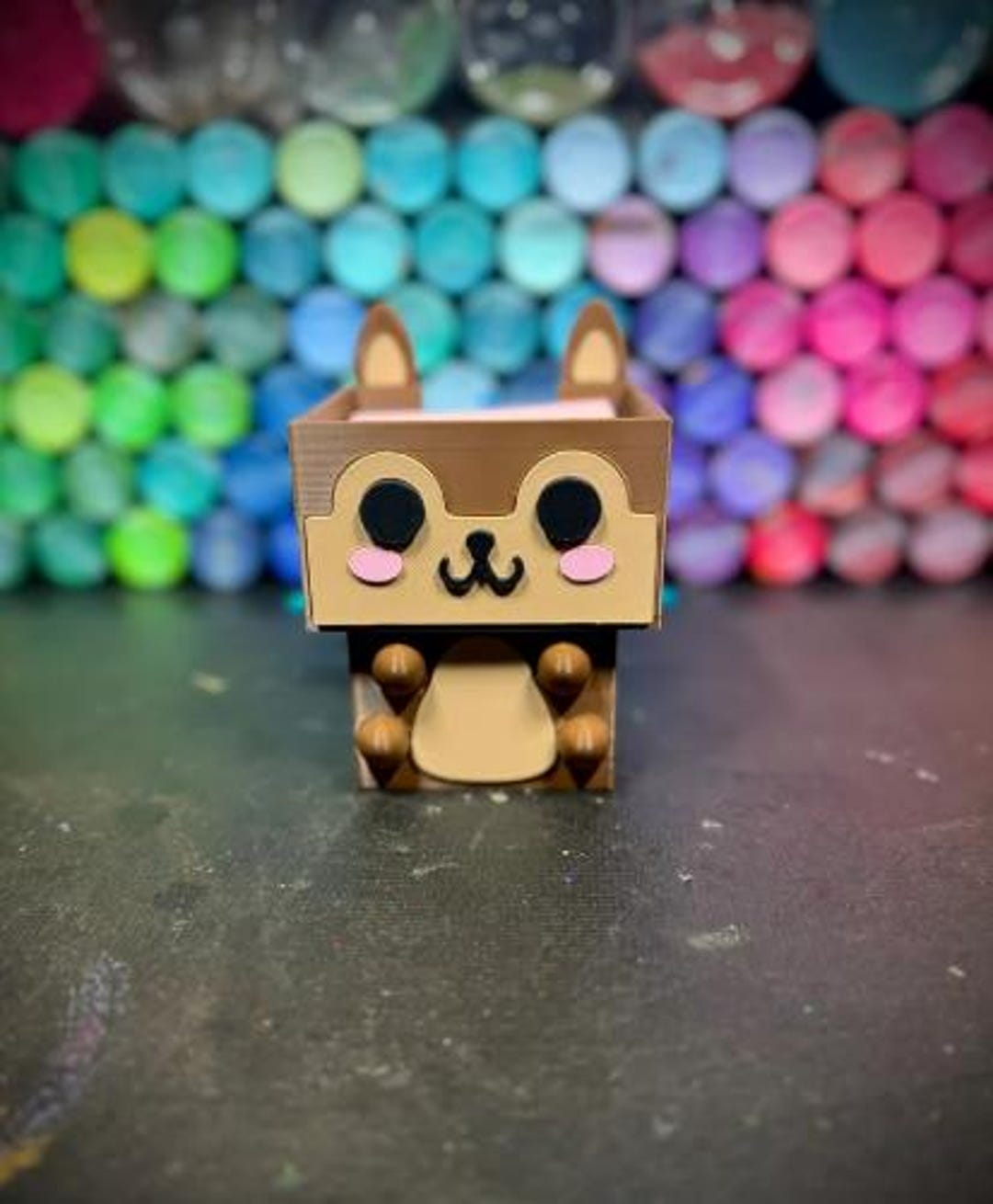 3d-printed “squarrel” Post-it Note Organizer – Square Squirrel Desk ...