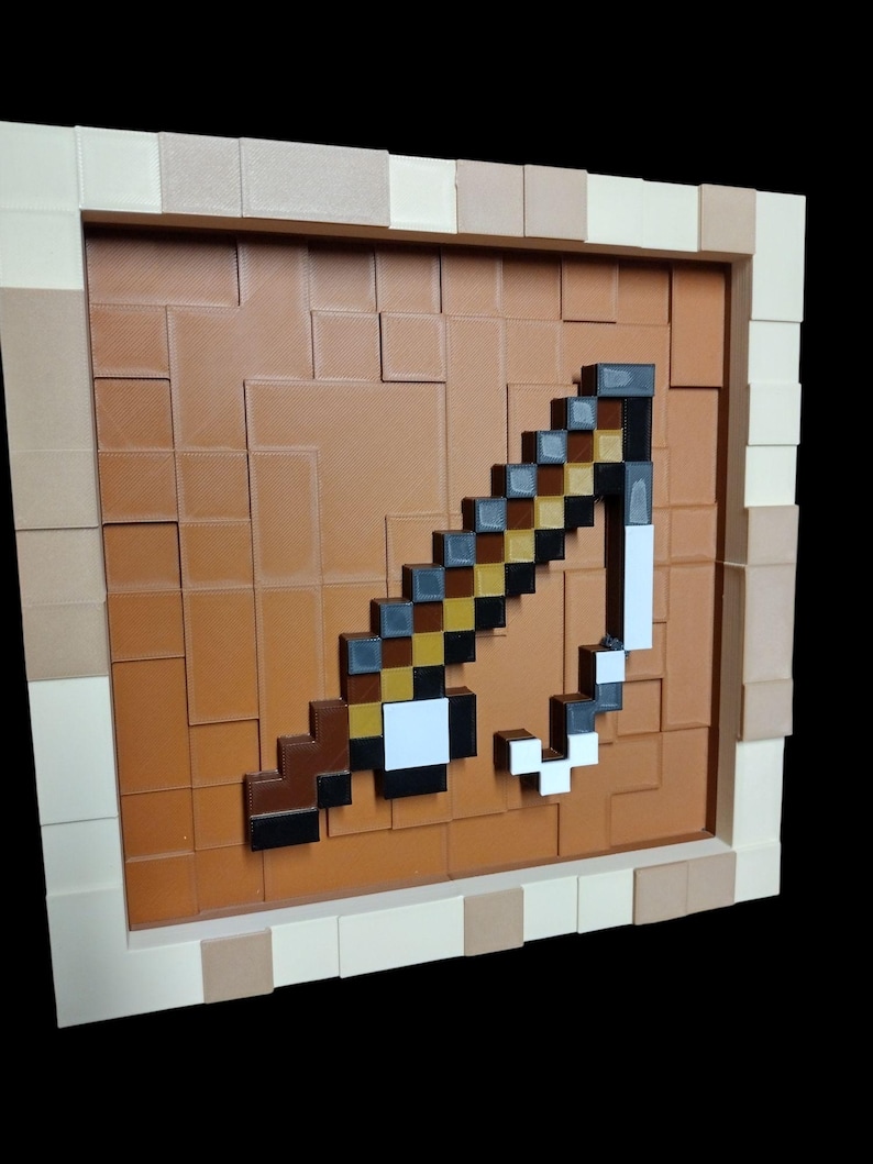 Minecraft Inspired Item Frame - Fishing Rod - Etsy