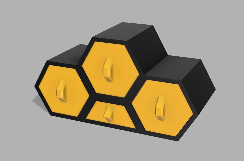 Honeycomb Desk Organizer 3D Printed - Etsy