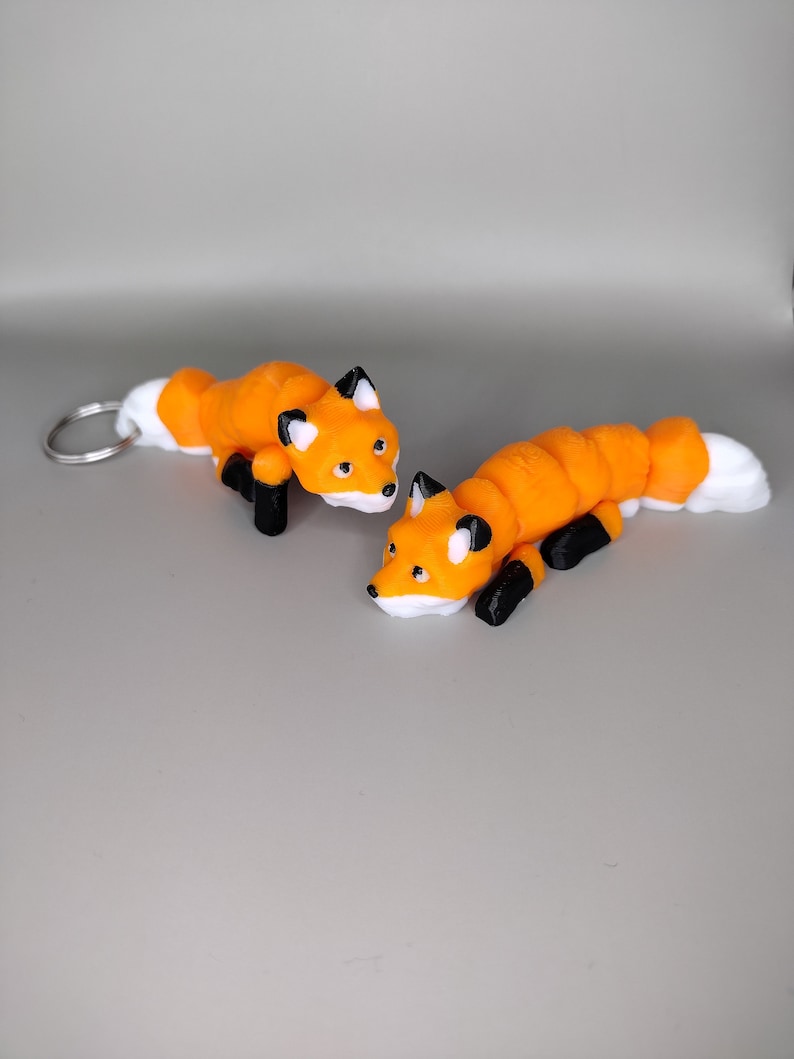 Articulated Fox - Keychain - 3D Printed - Etsy