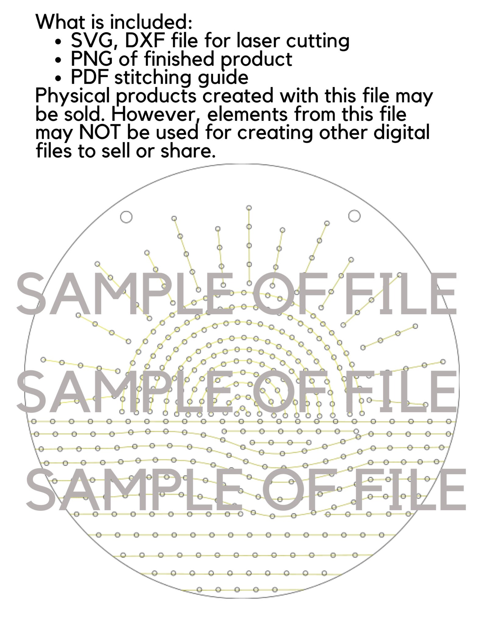 Sun on Water DXF SVG Cut File - Etsy