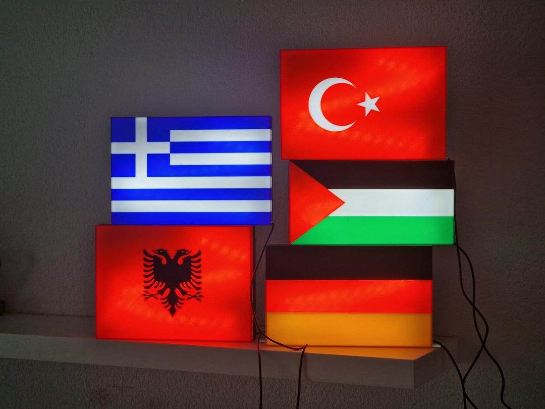 Lightbox 50 National Flags Lightbox Flags With Cable On/off Switch ...