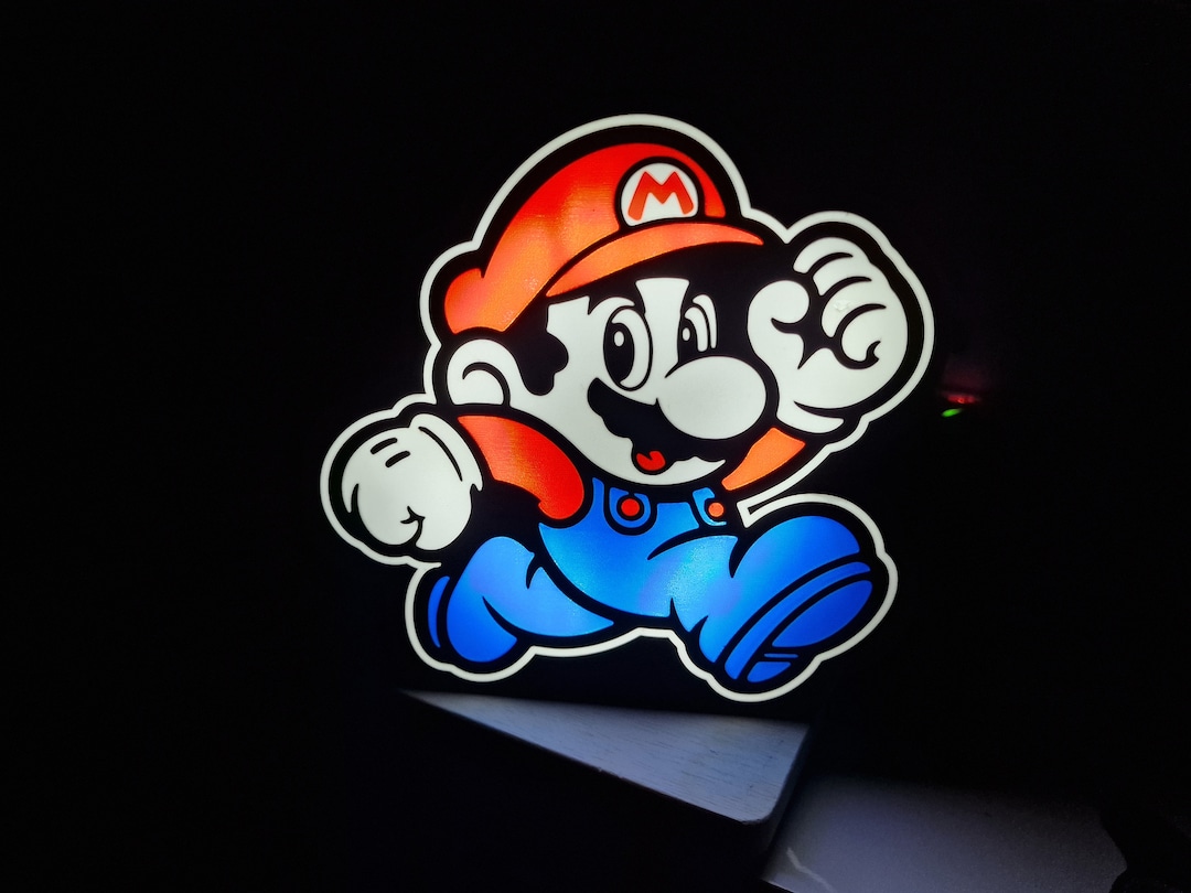 Neu Super Mario LED Nachtlicht mit Schalter 1.5m Kabel Kinderzimmer ...