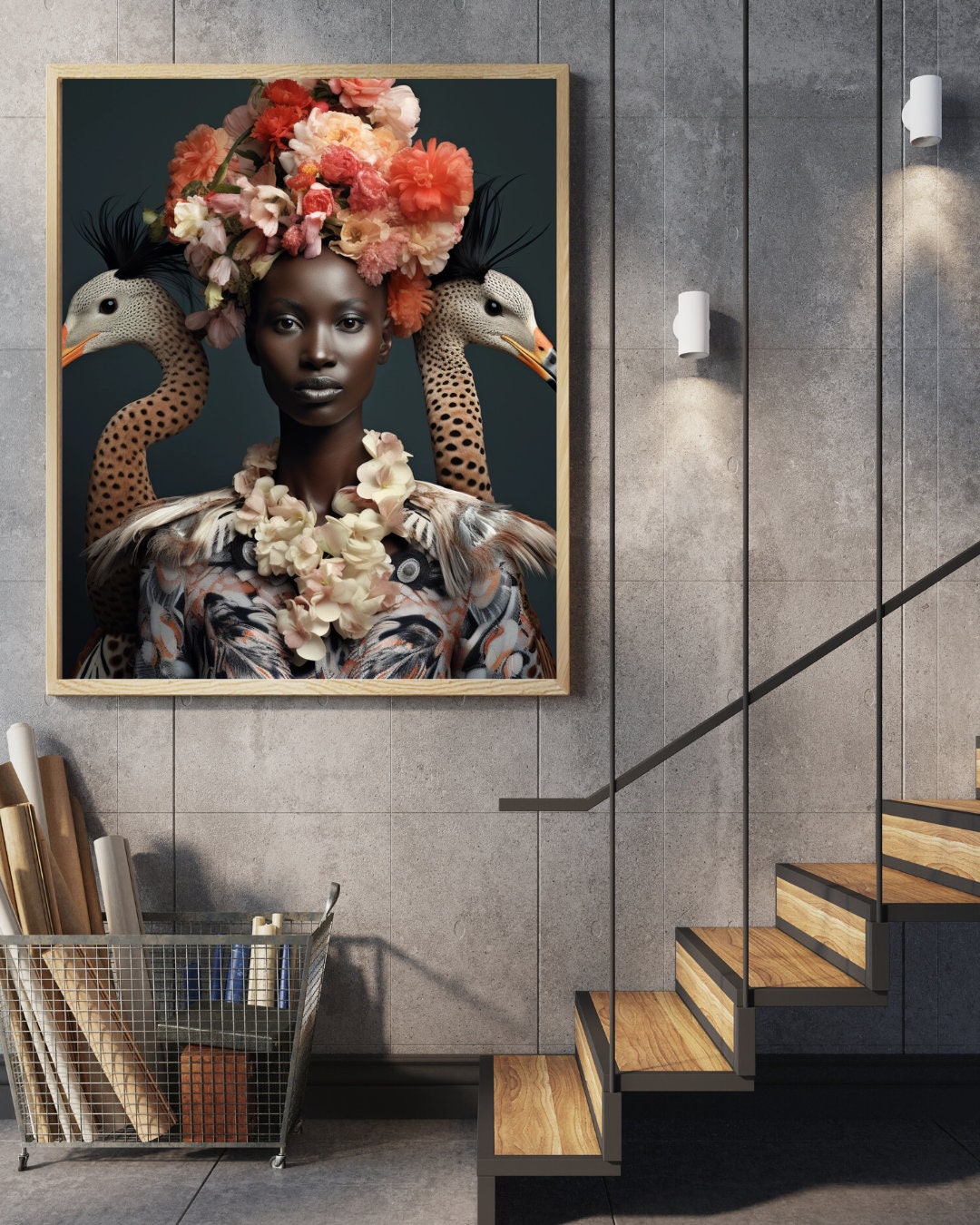 Black Beauty Digital Wall Art African Woman Printable Digital Wall Art Home Decor Black Woman ...