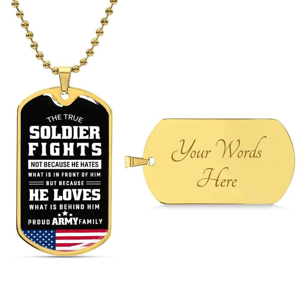 Dog Tag the True Solider Fights - Etsy