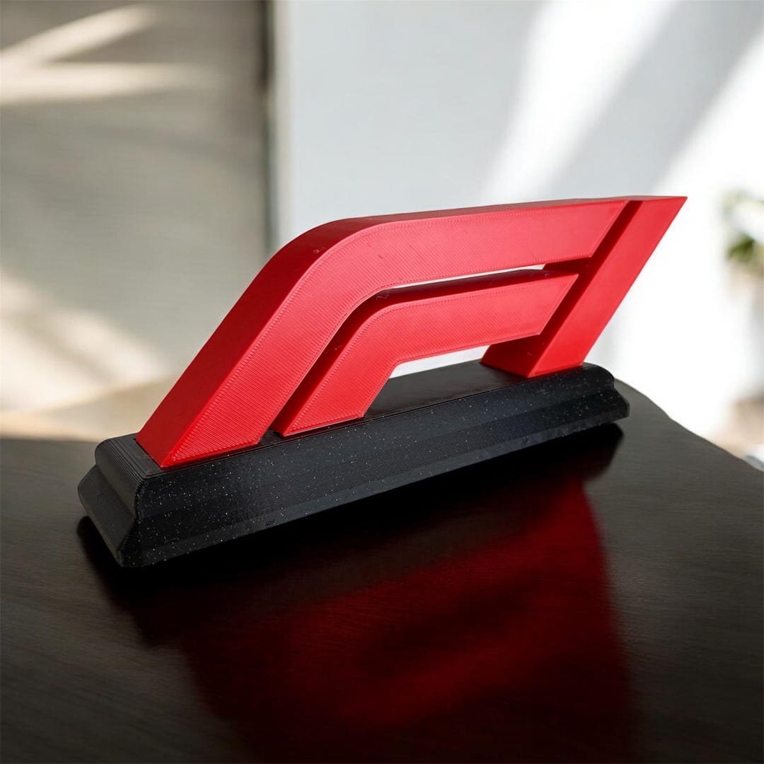 3D Printed F1 Racing Logo, Motorsport Desk Decor for Motorsport Fans ...