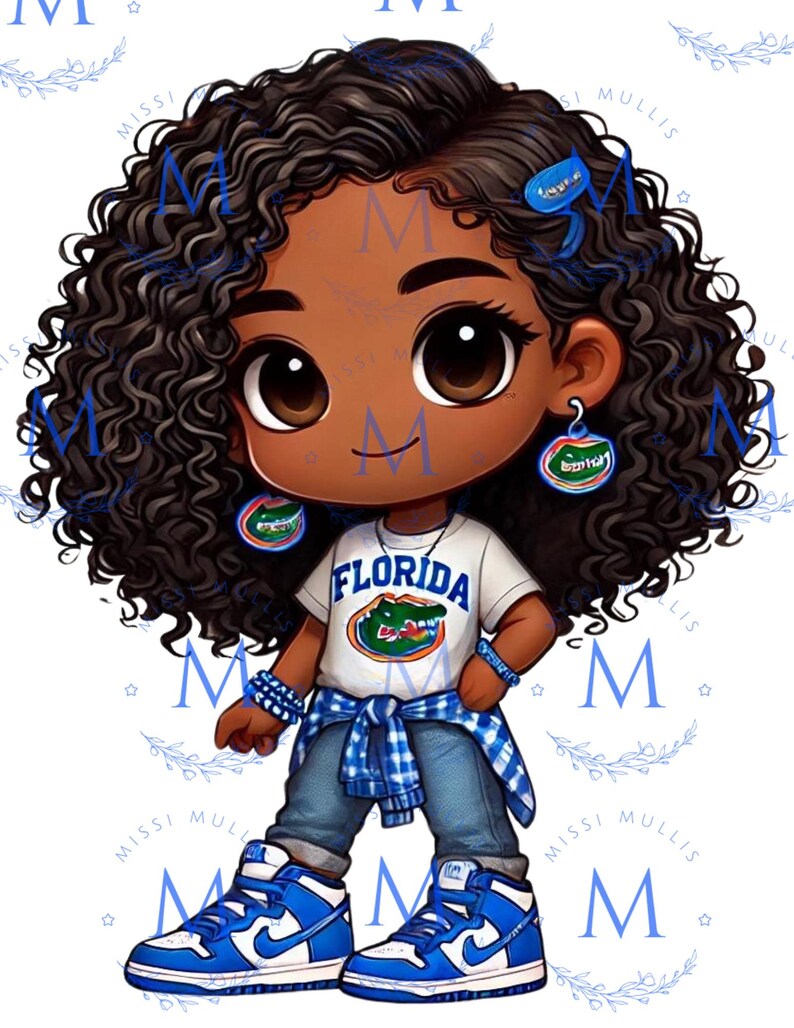 Florida Gators Fans Chibi Cartoon Clipart Florida Gators Team Spirit ...