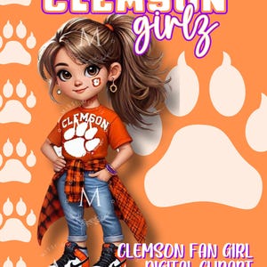 Clemson Tiger Fans Chibi Cartoon Clipart Clemson Tiger Team Spirit ...