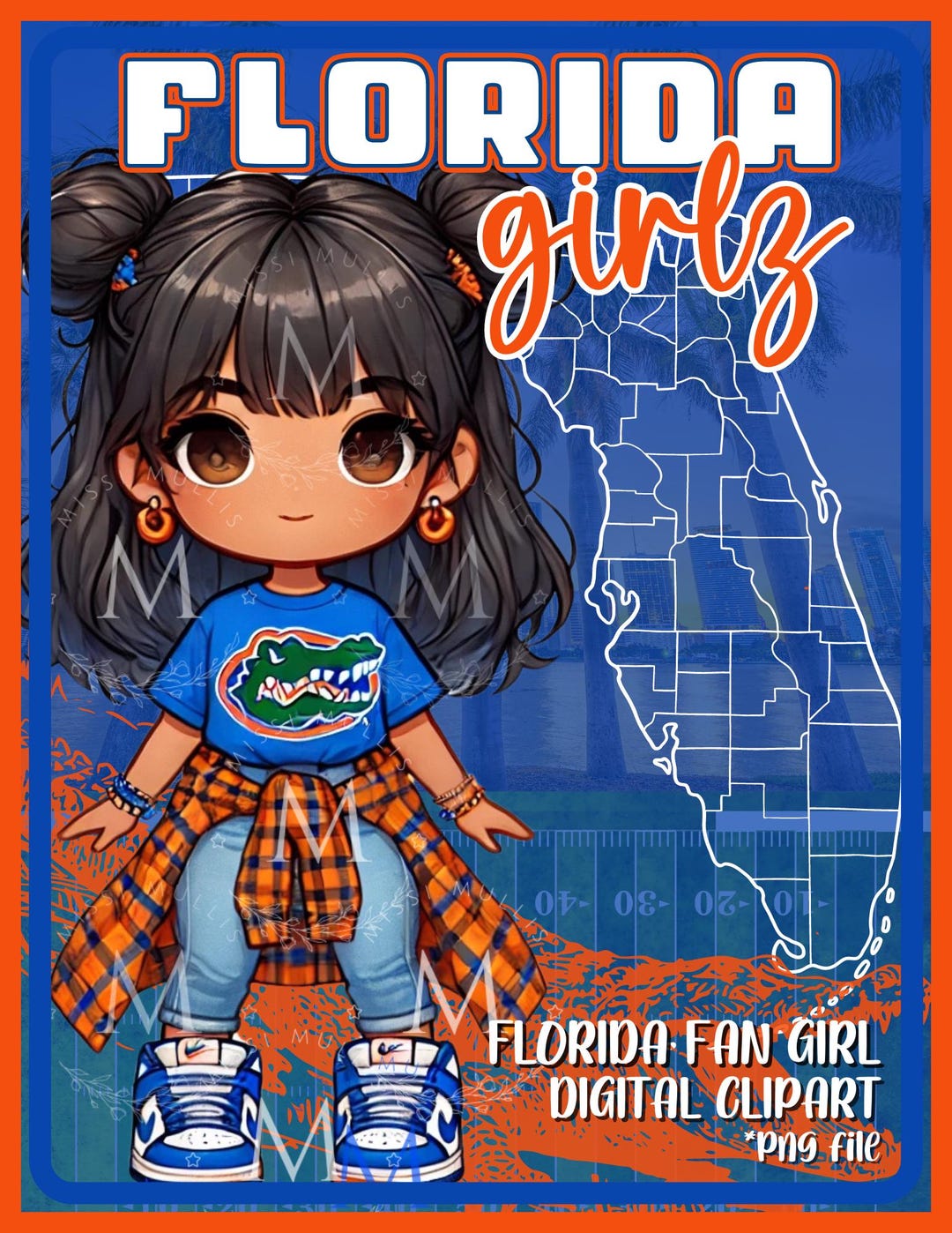 Florida Gators Fans Chibi Cartoon Clipart Florida Gators Team Spirit ...