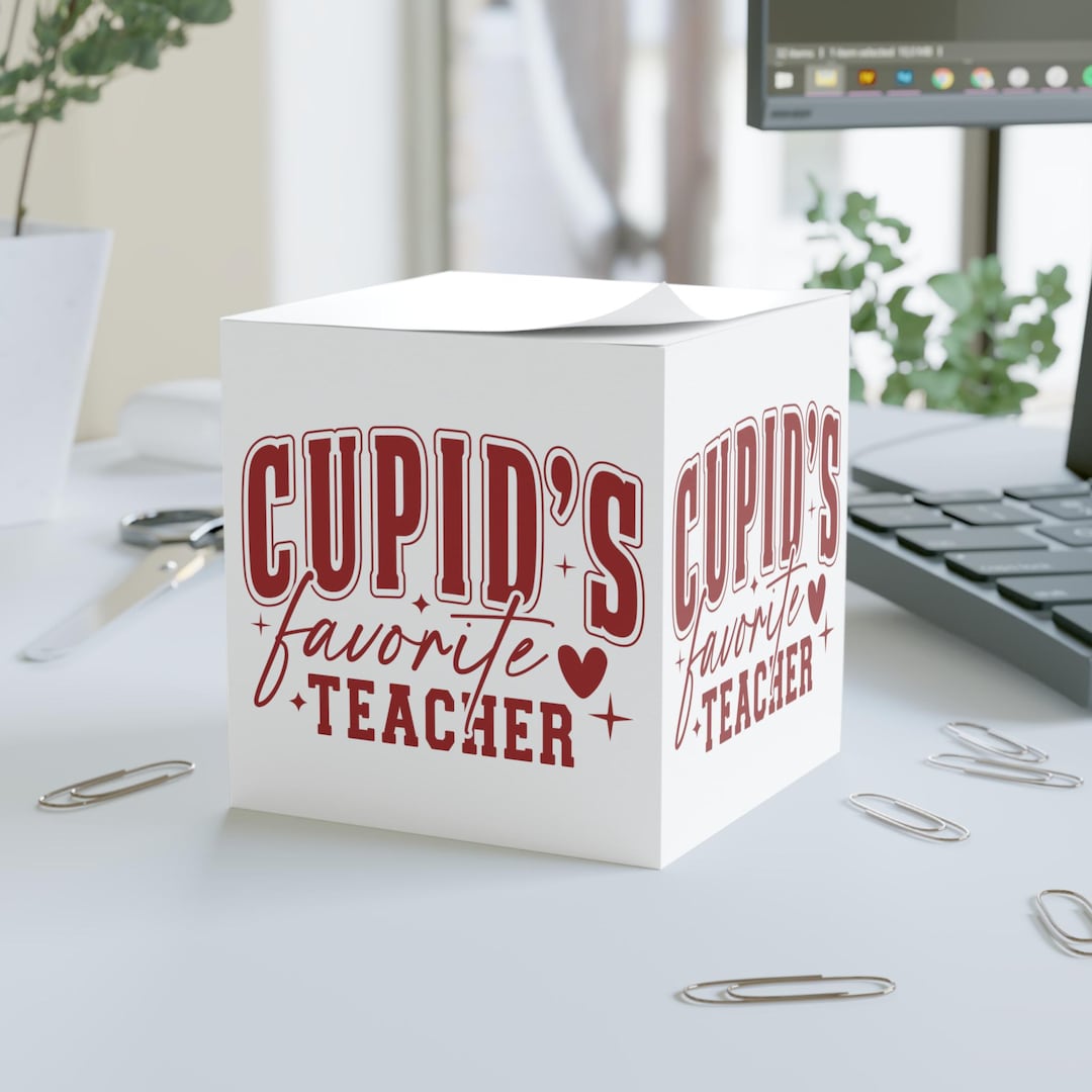Cupid's Favorite Teacher Note Cube | 700 Sticky Notes | Custom Desk ...