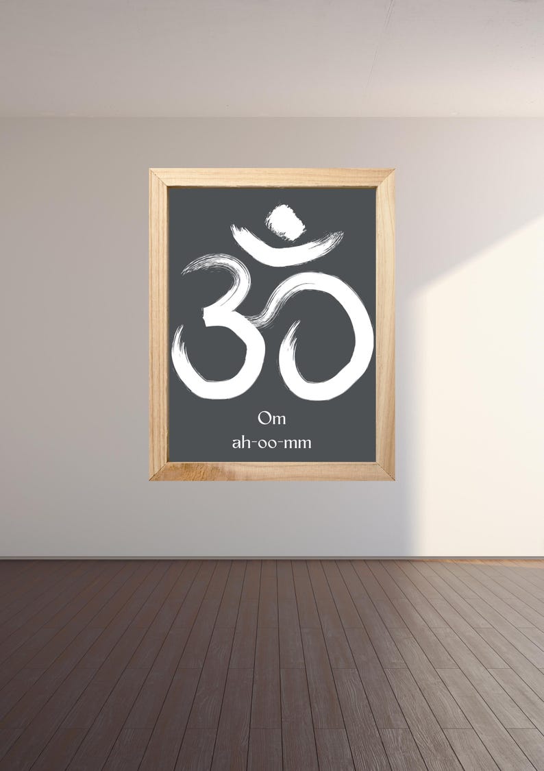Zen Sacred Om Symbol Printable Posters Phonetic Om & Spiritual Meaning ...