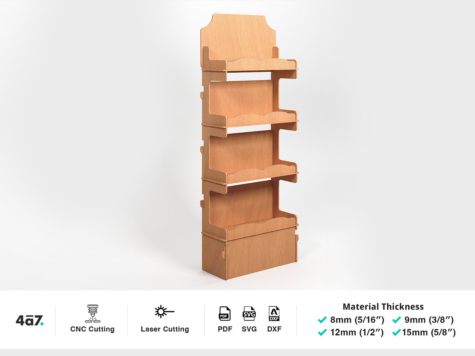 Display Shelves Flatpack Combo Digital Cnc Cutting Files Bundle. Svg ...