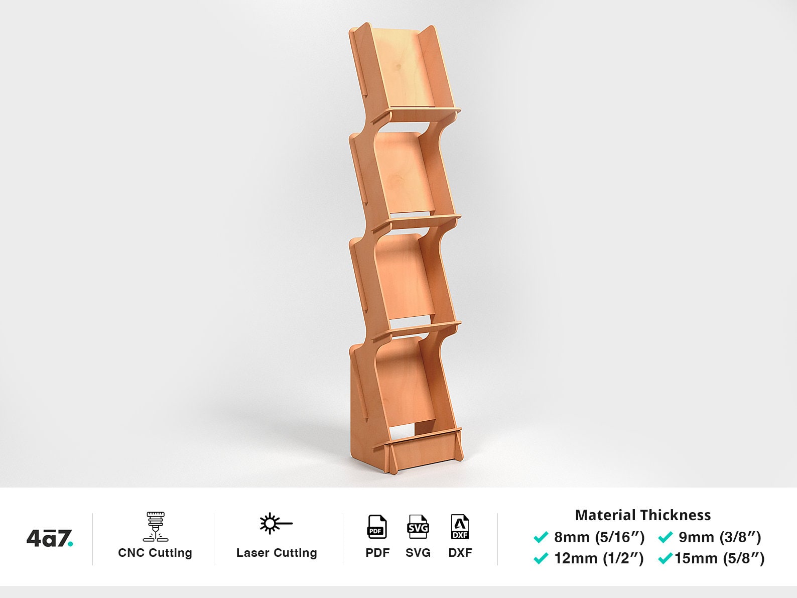DIY CNC Display Stand Plans. 6 Retail Shelf Designs Bundle – Svg, Dxf ...